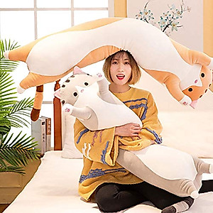 XIXIXI Cute Plush Cats Doll Soft Stuffed Pillow Doll Toy Gift for Kids Girlfriend Cat Stuffed Animals Cat Body Pillow…