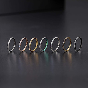 FUNLMO 16G Nose Rings Nose Hoop Cartilage Earring Hoop Nose Ring Hoop Helix Tragus Rook Daith Forward Helix Earring Lip Rings Snug Nose Ear Lip Piercing Jewelry Septum Ring 6mm Gold