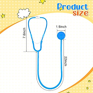 30 Pack Kids Stethoscope Toy Disposable Stethoscope Bulk Real Working Nursing Doctor Stethoscope Nurse Pretend Game Costume Accessories for Kids (Blue)