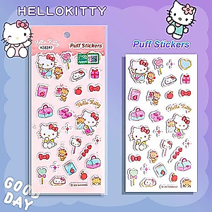 Cute Puffy Stickers for Kids Stickers 3D Waterproof Kawaii Puffy Sticker Kit for Water Bottle Phone Laptop Scrapbooking Computer for Toddlers Girls Teens Kids 4 Sheets