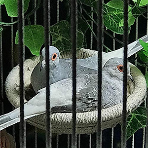 Orgrimmar Handmade Cotton Rope Bird Nest Breeding Nest Hatch House Cage for Budgie Parakeet Cockatiel Parakeet Conure Canary Finch Lovebird Small Parrot (1 PC)