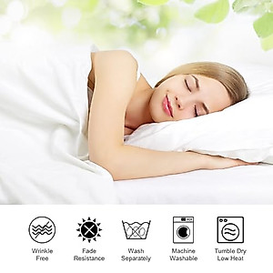 ILAVANDE White Queen Sheets Set 4 Piece,Hotel Luxury Super Soft 1800 Series Microfiber Queen Bed Sheets Set-Wrinkle Free & Breathable-14 Deep Pocket Sheets for Queen Size Bed(Queen,White)