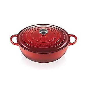 LE CREUSET La Marmite Signature Family Cast Iron Pot, Cast Iron, Cherry red, 32 cm