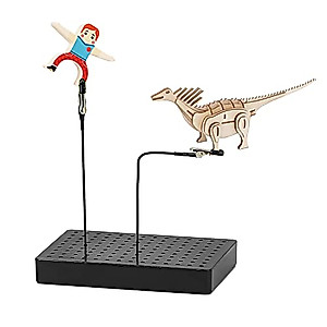 Yocoolfun Model Painting Stand Base Holder and 12PCS Bendable Alligator Clip Stick Set Modeling Tools for Airbrush Hobby Model Parts