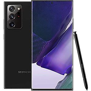 Samsung Electronics Galaxy Note 20 Ultra 5G N986U Android Cell Phone, US Version, 128GB of Storage, Mobile Gaming Smartphone, Long-Lasting Battery - AT&T Locked - (Renewed) (Mystic Black)