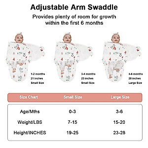 Baby Swaddle Blanket Boy Girl,Super Soft Material Newborn Adjustable Swaddles for 0-3 Months,2-Way Zipper Sleep Sack 2 Pack Wrap Set(Small/Medium)