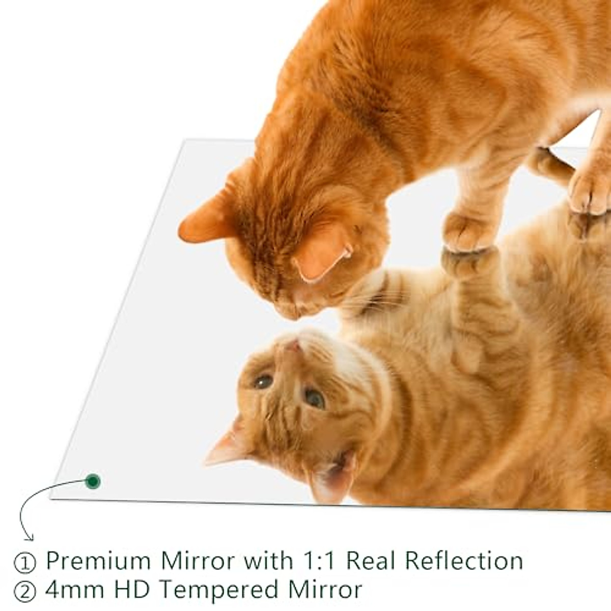 Mirrorons Frameless Mirror, Wall Mirror 40" x 32", Modern Rectangle Bathroom Mirrors for Wall with Polished Edge, Hangs Horizontally or Vertically. Entryways, Bathroom, Gym.