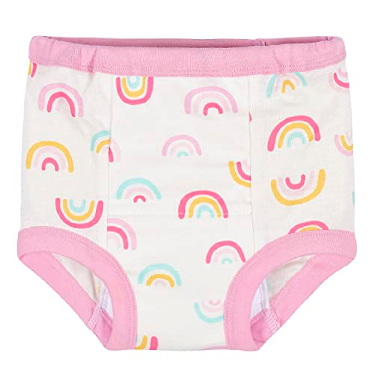 Gerber Baby Girls Infant Toddler 4 Pack Potty Training Pants Underwear Rainbow Turquoise and Pink 2T