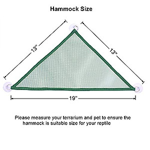 ADOGGYGO Bearded Dragon Lizard Hammock Reptile Hammock Lounger Ladder Bearded Dragon Hammock Accessories for Bearded Dragons Geckos Lizards Reptile (Green)