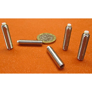18-8 Stainless Steel Nylon Tip Set Screw M6 × 1 mm x 25 mm Thread Length 5 pcs