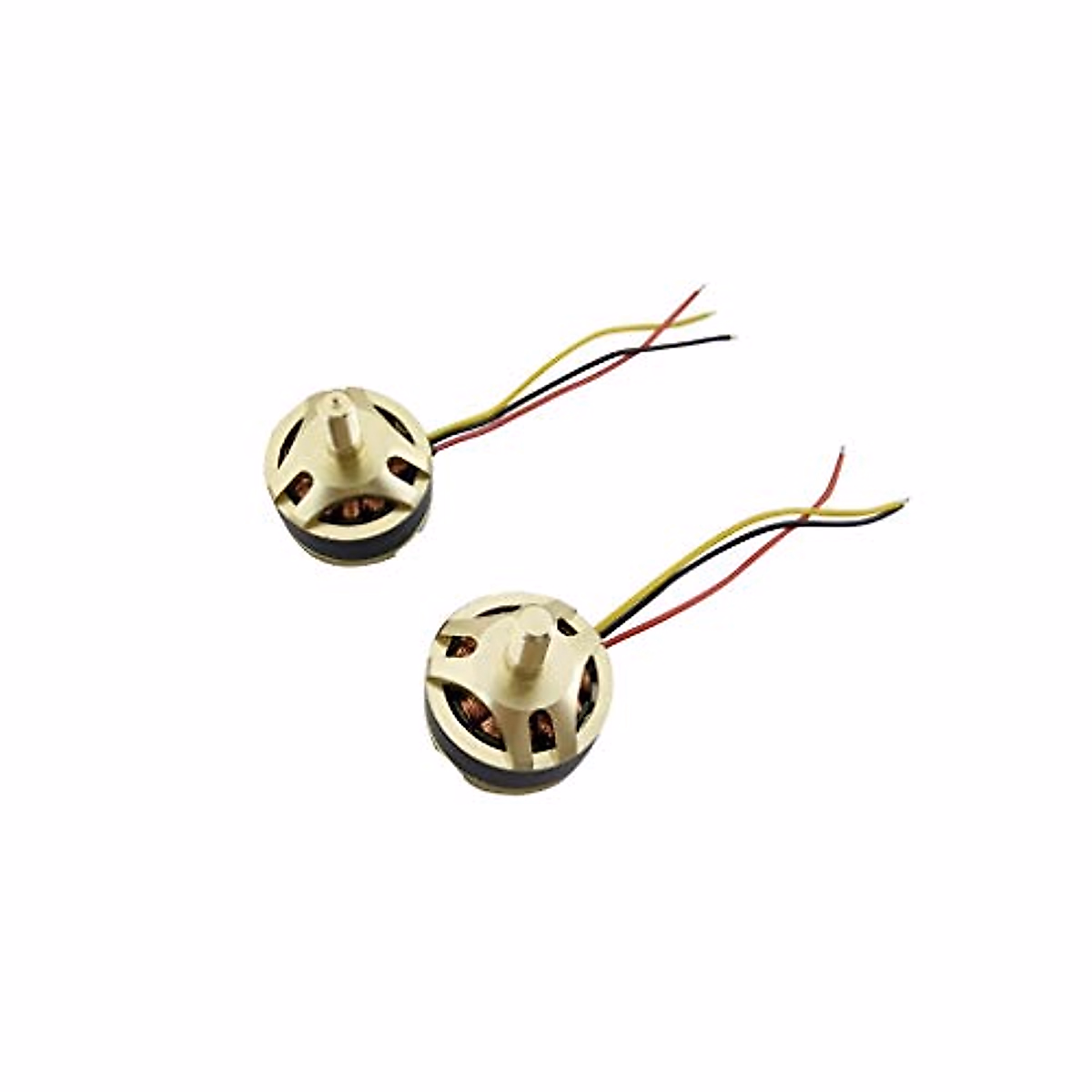 2Pcs Brushless Motor Compatible with Hubsan X4/H501S/H501C/H501A Drone, Forward/Reverse Motor (Gold)