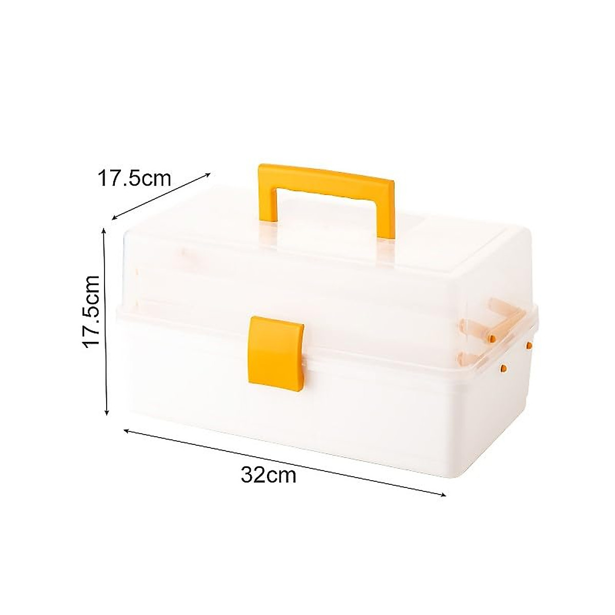 EZOWare 3 Tier Layer Storage Box with 6 Compartments, Lidded Plastic Multipurposes Organizer with Handle for Tools, Craft, Home, First Aids Kits, Building Blocks and more