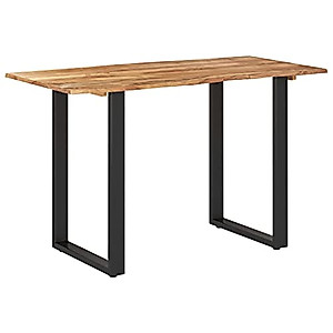 WHOPBXGAD Dining Table,Kitchen Tables, Wooden Dining Tables for Living Room, Dining Room, Bistro Tables,46.5"x22.8"x29.9" Solid Acacia Wood