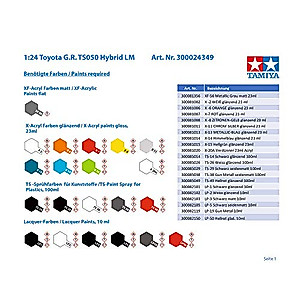 Tamiya 24349 1/24 Toyota Gazoo Racing TS050 Plastic Model Kit