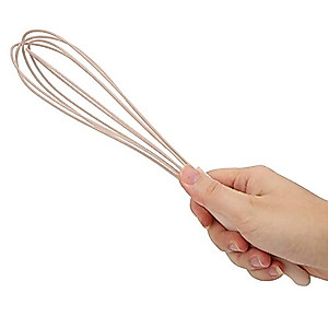 Egg Beater, Silicone Whisk, Whisks for Cooking, Egg Whisk, Mini Silicone Manual Egg Beater Stirring Frother Mixer Blender Kitchen Cooking Utensils Pink