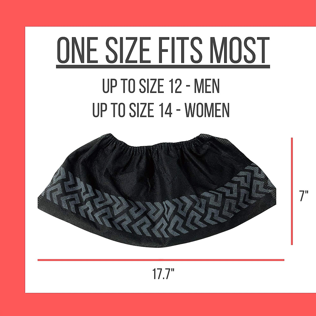 RE GOODS Shoe Covers - 100 Pack, X Large, Extra Thick With Non Skid Soles, Professional Sleek Black Disposable Boot and Shoe Booties, One Size Fits Most, Non Slip - Indoor/Outdoor