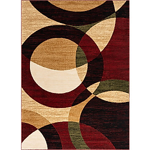 Well Woven Dulcet Bingo Red Modern Geometric Area Rug (5'3" x 7'3")