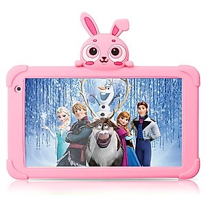 TOPELOTEK Kids Tablet Android Tablet for Kids 7 inch WiFi Toddler Tablet 32GB Quad Core Kids Tablets Support Bluetooth Camera Support Netflix YouTube Parental Control 4000mAh Boys Girls (Pink)