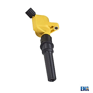 ENA Yellow Set of 8 Ignition Coil Pack Compatible with Lincoln Mercury Ford Mustang Crown Victoria E150 E250 Expedition Explorer F150 F250 F350 F450 F550 Navigator 4.6L 5.4L V8 Replacement for DG508