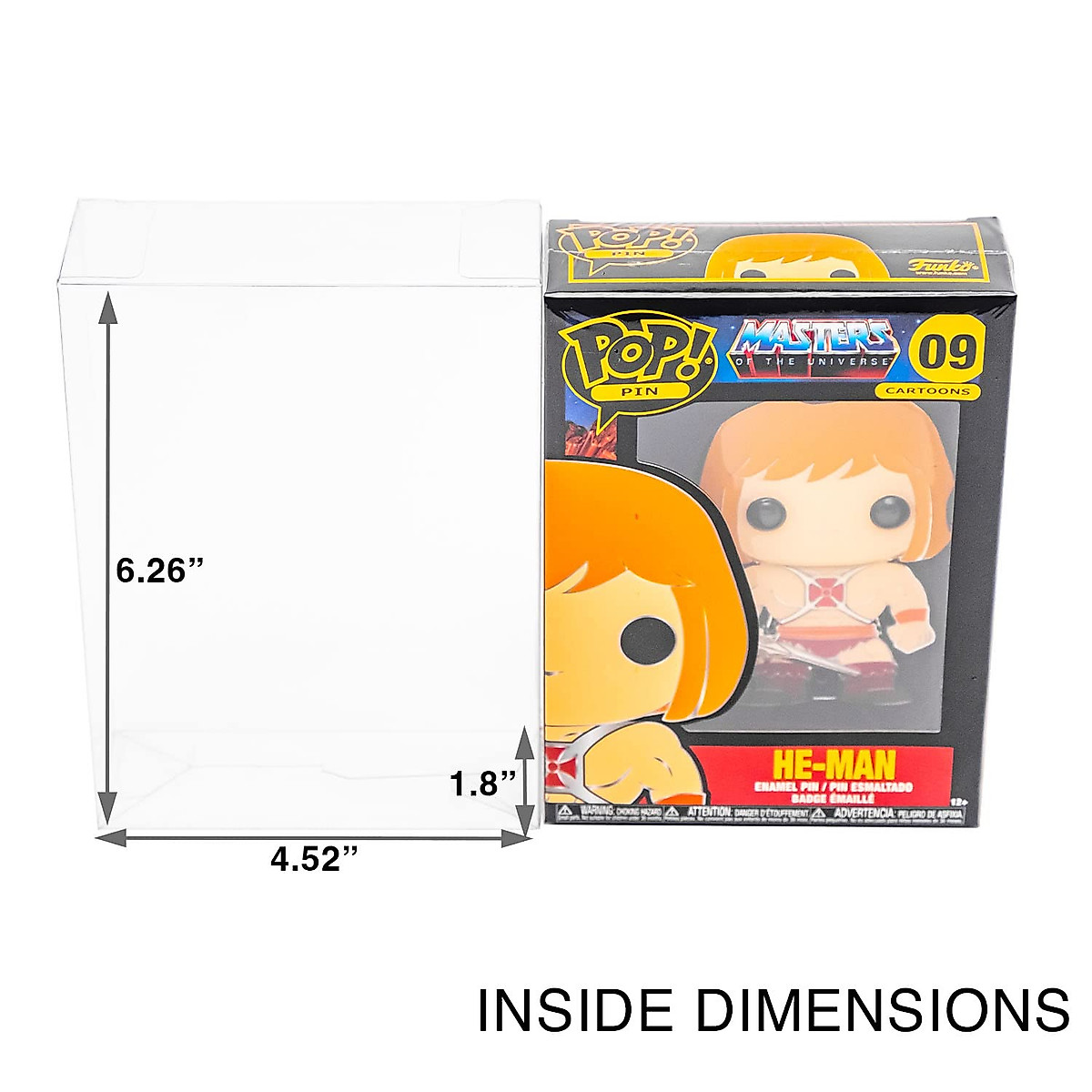 Platinum Protectors Plastic Display Case Compatible with Funko Pop Enamel Pin (5 Pack)