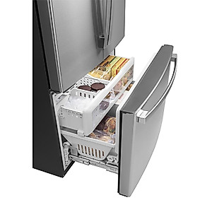 GE GWE23GYNFS 36" French Door Refrigerator with 23.1 cu. ft. Total Capacity, Energy Star, in Stainless Steel