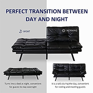 SLNFXC Sofa Bed Linen Memory Foam Couch Convertible Love Seat for Compact Living Spaces Offices Apartments