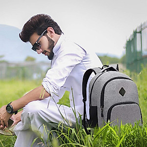 Oberhoffe Laptop Backpack Travel Backpack with USB Charging Port Anti Thief/Water Resistant College School Bookbag for Women Men Business Backpack Fit 15.6 inch Notebook (Grey)