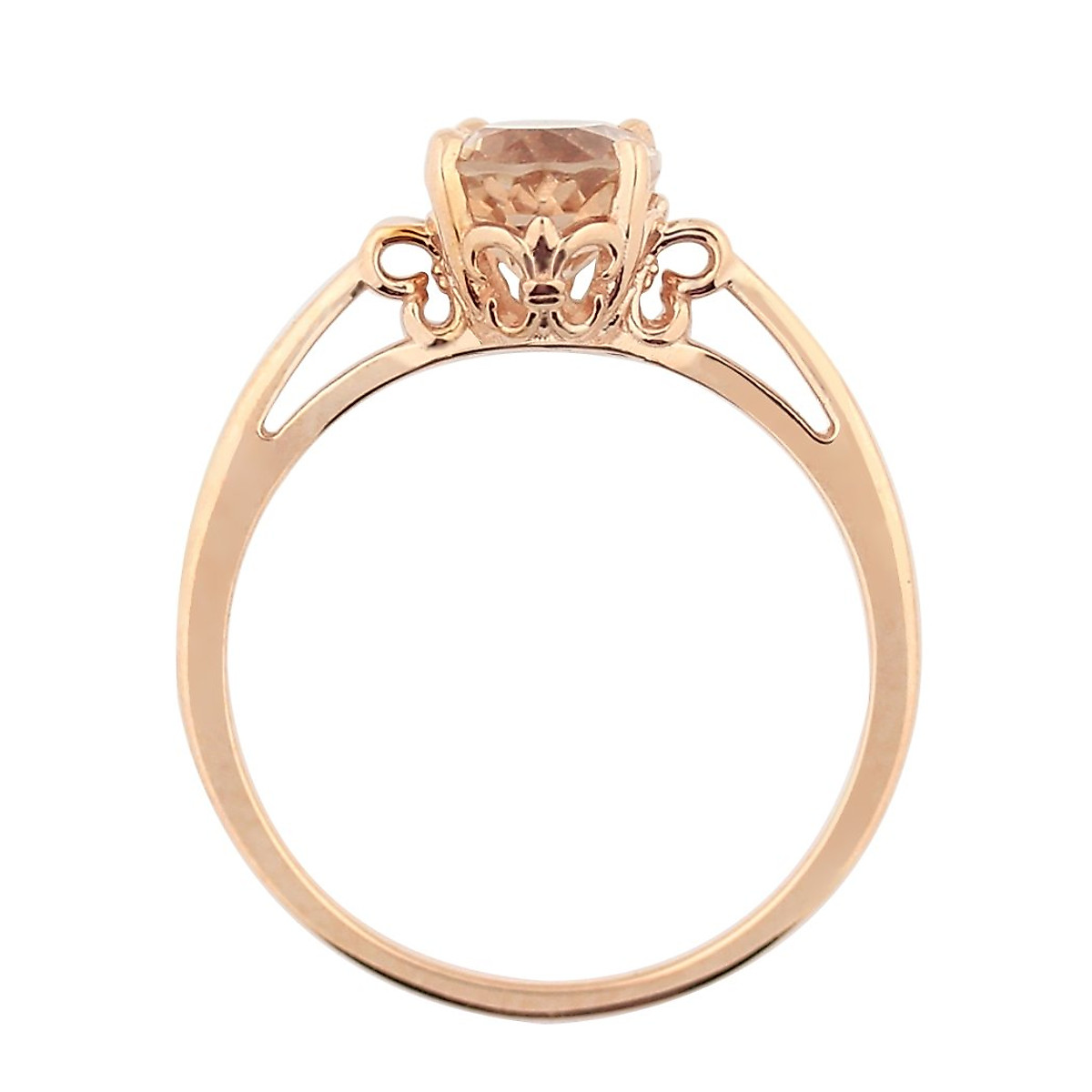 1ct Morganite 14K Rose Gold Ring (size 6)