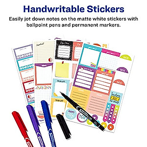 Avery Teacher Planner Stickers Pack, 30 Sheets of Teacher Planner Stickers, Set of 1,430 Stickers for Your Planner, Journal or Calendar (6781)