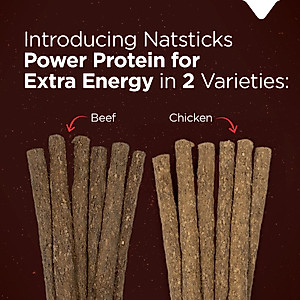 Natural Farm Natsticks Beef Chewy Sticks with Collagen (16-Pack), Made from Premium All-Natural Beef, Great for Small, Medium, Large Dogs, Protein-Rich, Quick-Chew Treats, Highly Digestible