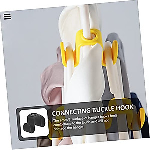 DOITOOL 20pcs Double Sided Hanger Hook Hangers for Clothes Metal s Hooks Cabinet Hook Hanger Extender Clips Connecting Buckle Hook Space Saving Clothes Hooks Metal Hanger Connector Hooks