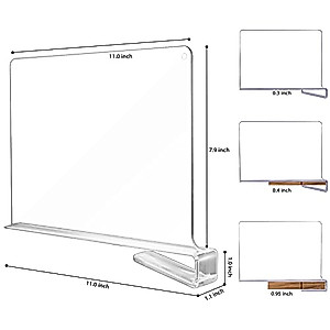 HOLIIO 8PCS Acrylic Shelf Dividers,Clear,Plastic Closets Shelf and Separator Organization for Bedroom, Kitchen and Office