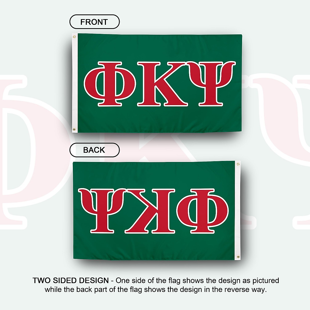 Desert Cactus Phi Kappa Psi Flag letter Fraternity Greek Banner Large 3x5 feet Sign Decor Phi Psi