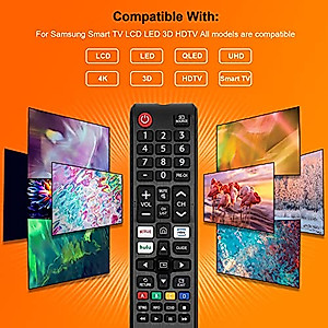 2 PCS New Universal Remote Control for All Samsung TV Remote,Compatible for All Samsung Smart TV, LED, LCD, HDTV, 3D, Series TV.