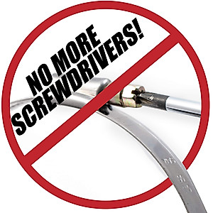 4 Inch Thumb Screw Key Adjustable 304 Stainless Steel Hose Clamps, Pipe Clamp, Worm Gear Clamps, Dryer Vent Clamp, Dust Collection, Automotive, RV Clamp 10 pack … (4" Hose Clamps)