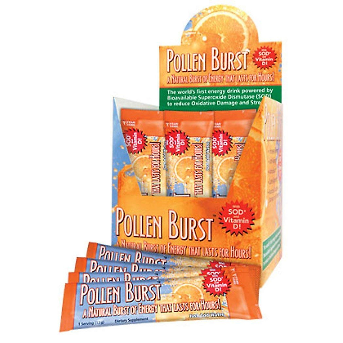 Youngevity ProJoba Pollen Burst™ - Clean Natural Energy Supplement w/Green Tea, Pollen Extract, GliSODin® - Increase Focus, Brain Boost, Endurance, Mental Clarity (30 Sticks)
