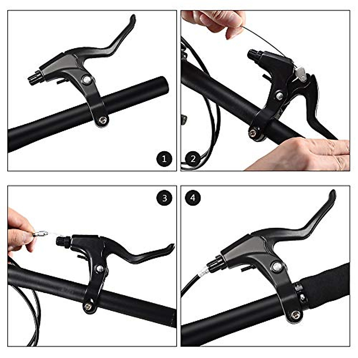 Yimaa 1 Pair Bicycle Brake Levers Universal Bike Brakes Handle Replacement Aluminum Bycicle Parts and Accessories for Mountain Bike, Road Bike, Folding Bike, MTB, 2.2cm Diameter