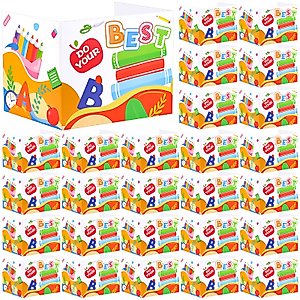 48 Pack Privacy Boards for Students Classroom Shields Cardboard Desk Dividers Trifold Test Privacy Folders Desk Partition Panel with Motivational Messages for Home School Supplies (Stylish Style)