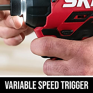 Skil PWRCORE 20 Brushless 20V 1/4 in. Hex Compact Impact Driver Kit with 3-Speed & Halo Light & One-Handed Collet Includes 2.0Ah Battery and Charger- ID6739B-10