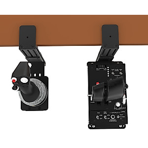 Hikig 2 Pack Desk Mounts for Flight Sim Joystick, Throttle, Hotas Systems Compatible With Thrustmaster Hotas Warthog, Thrustmaster MFD Cougar Pack, Winwing Orion 1/2 Hotas With All Installation Bolts