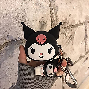 Cute Kurom Case for Airpods 3nd Generation, Soft Silicone Anime Designed Funny 3D Cartoon Character Airpod 3 Case with Lanyard Keychain Protective Cover for Women Girls Teens Boys Air pods 3 case