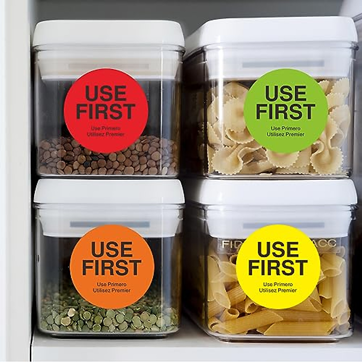 Zzunkn 2000 PCS Use First Stickers, 1.5 Inch Inventory Control Labels, Permanent Adhesive Restaurant Quality Food Labels Circle Label Dot Labels- 500 Stickers Per Roll (Green)