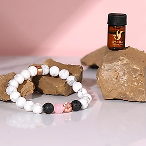 SYJUAN Aromatherapy Gifts for Women Lava Rock Beads Healing Crystal Bracelets Essential Oil Diffuser Beauty Birthday Gifts Ideas for Girlfriend Mom