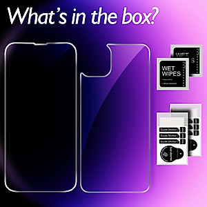 Shacoryze Front and Back Screen Protector for iPhone 14 Pro Max, Back Tempered Glass Front and Rear Glass Protector Premium HD Clarity Anti-Fingerprint/Scratch for 14 Pro Max (6.7 inch)