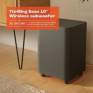 JBL Bar 1000: 7.1.4-Channel soundbar with Detachable Surround Speakers, MultiBeam™, Dolby Atmos®, and DTS:X®