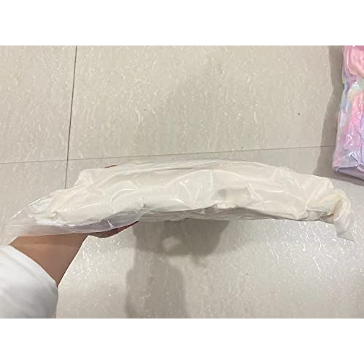 Super Soft Faux Fur Throw Blanket, Reversible Lightweight Fluffy Blanket, Long Hair Plush Shaggy Throw Blanket for Couch, Sofa, Chair, 51x62 inches, Cream White