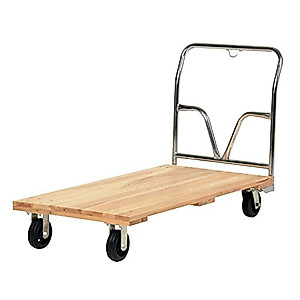 Vestil VHPT-2754 Hardwood Deck Platform Truck, 1600 lbs Capacity, 54" Length x 27" Width x 9-1/4" Height Deck
