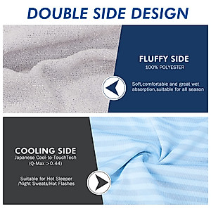 Sendowtek Cooling Blanket for Summer Hot Sleepers - Double-Sided Soft Cooling Throw Blanket Cooling Fabric Cool Blankets for Bed Weighted Cold Summer Blanket for Sleeping Couch Home - 80"x60"