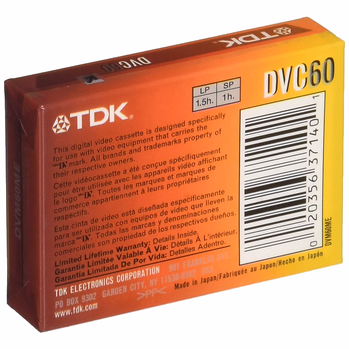 TDK Video DVC Mini Digital 60 minute 2/PK W Hangtab