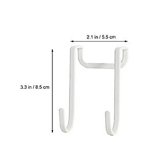Zerodeko Shower Door Hook Over Cabinet Hook 2pcs Door Drawer Hooks Double S Shaped Punch Free Hooks for Kitchen Bathroom Cabinet Closet Drawer Fence Towel Cloth Bags Sundries Shower Door Towel Hook